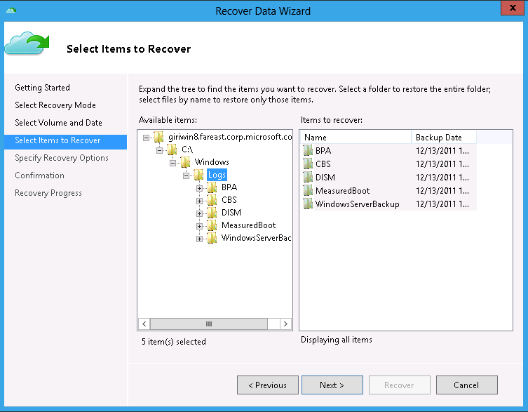 Microsoft Online Backup Service Setup